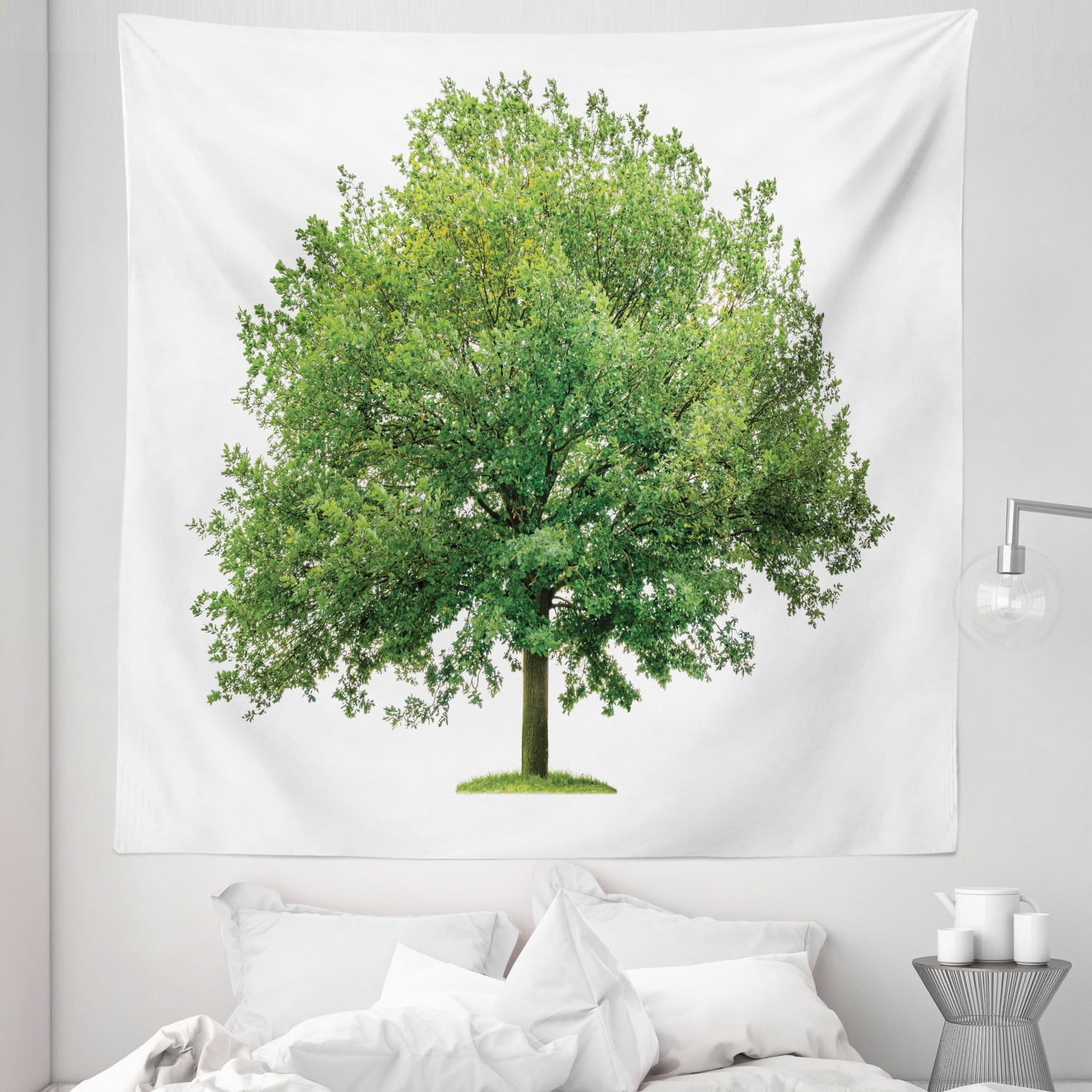 Oak Tree Tapestry, Spring Botanical Branch Forest Environment Foliage ...