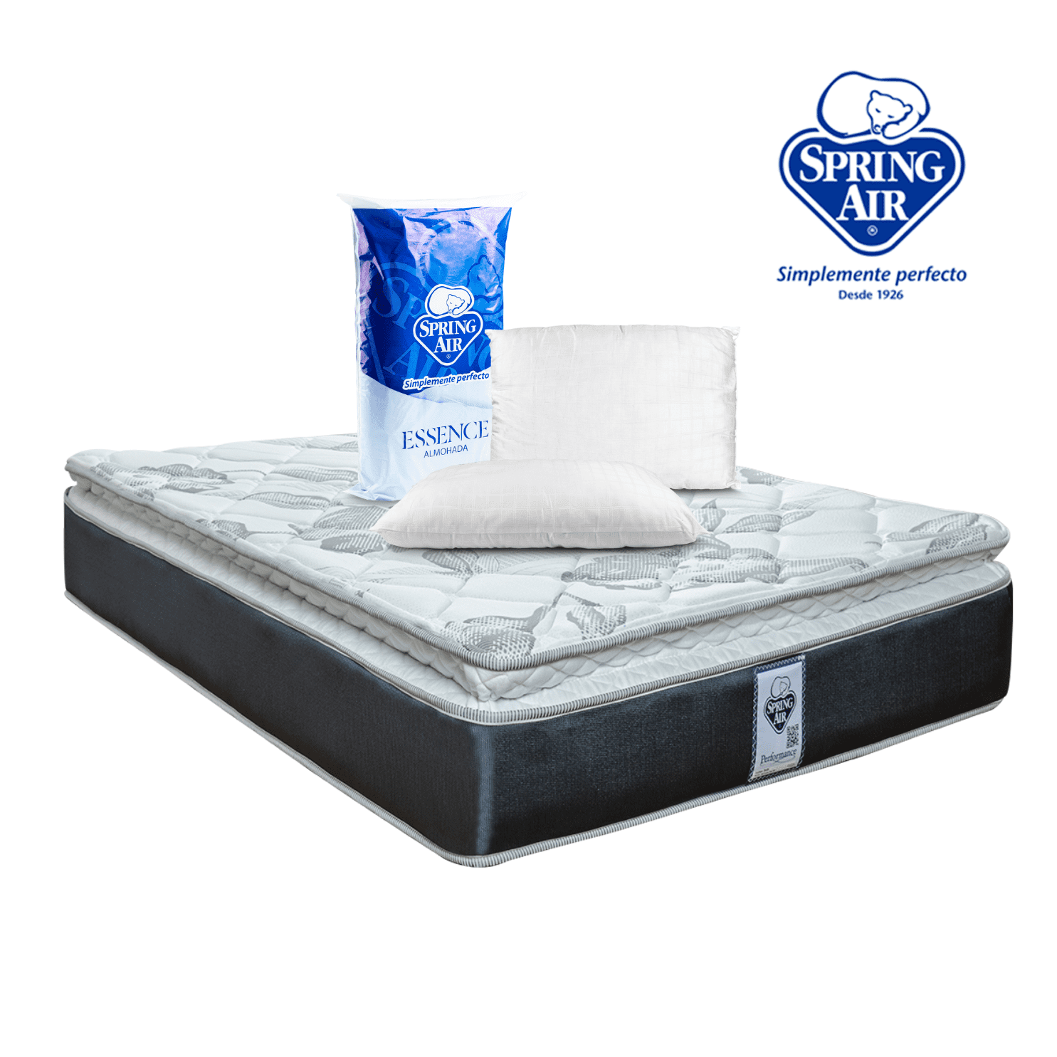 Paquete Colchón individual + Almohadas Peach Feel Spring Air Smith Sp ...