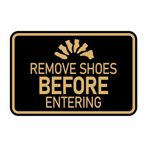 Signs ByLITA Classic Framed Remove Shoes Before Entering Sign (Black ...
