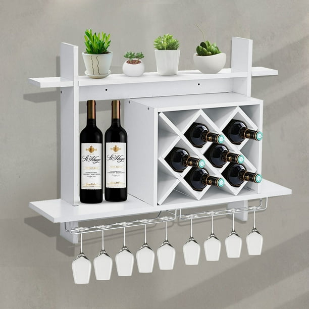Wall Mounted Glass Rack For Bar - Glass Designs