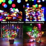 Powered Copper Wire Led String Lights, 33FT 100 LEDs Waterproof 8 Modes ...