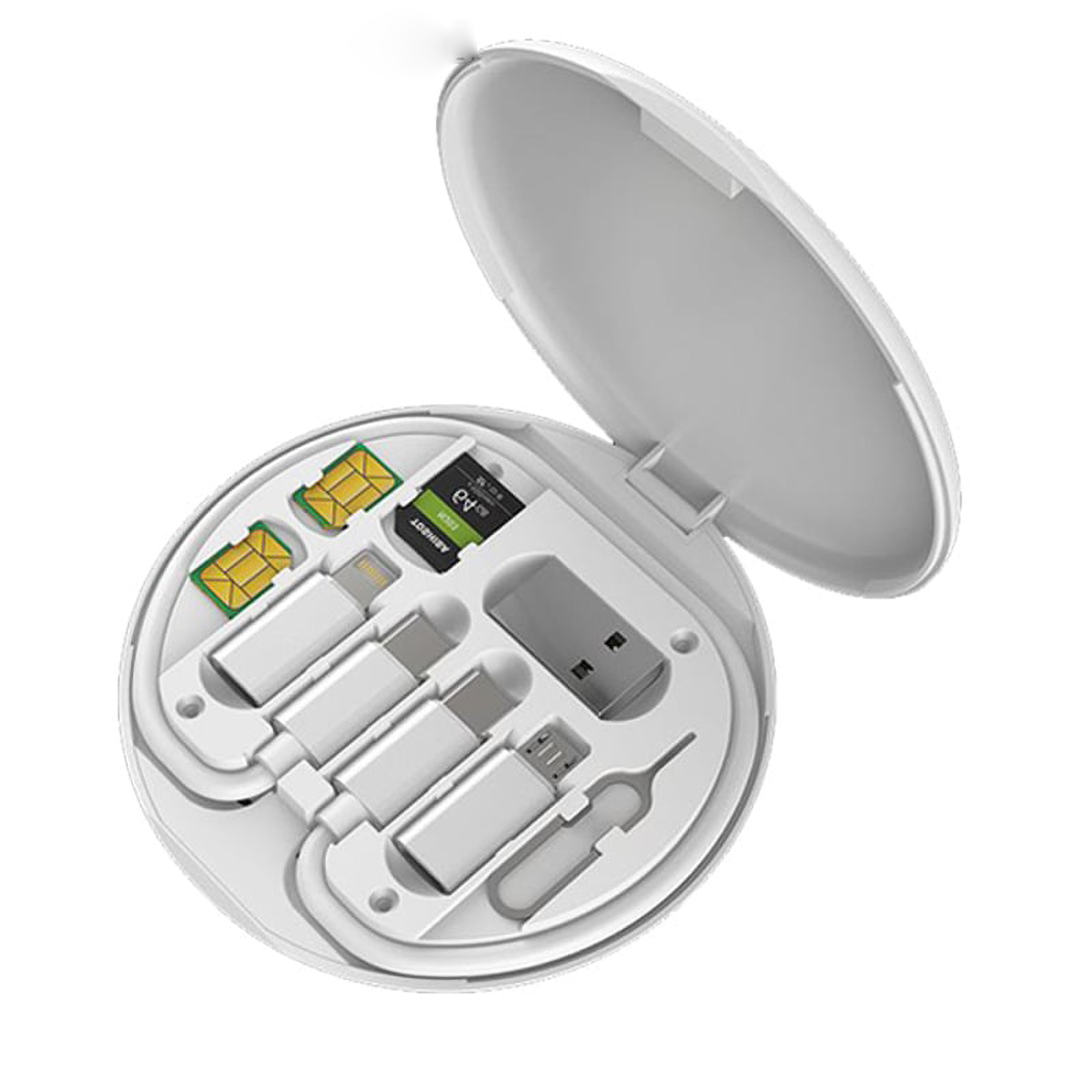 Anvirtue 9-in-1 Cable Case Multifunction Cable Box USB C Type-C Micro ...