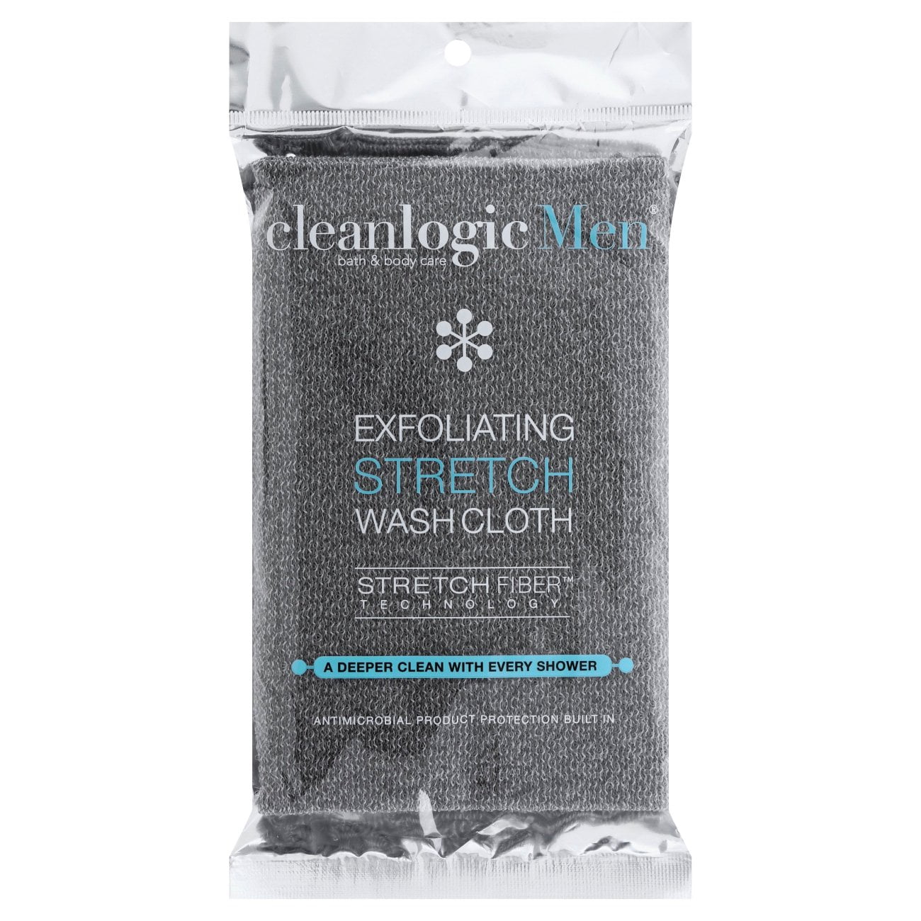 Cleanlogic Bath and Body Care Men Exfoliating Stretch Wash Cloth, 1 Ea ...