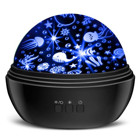 Star Projector for 2-8 Year Old Kids with Moon Star Sea Animal Pattern ...