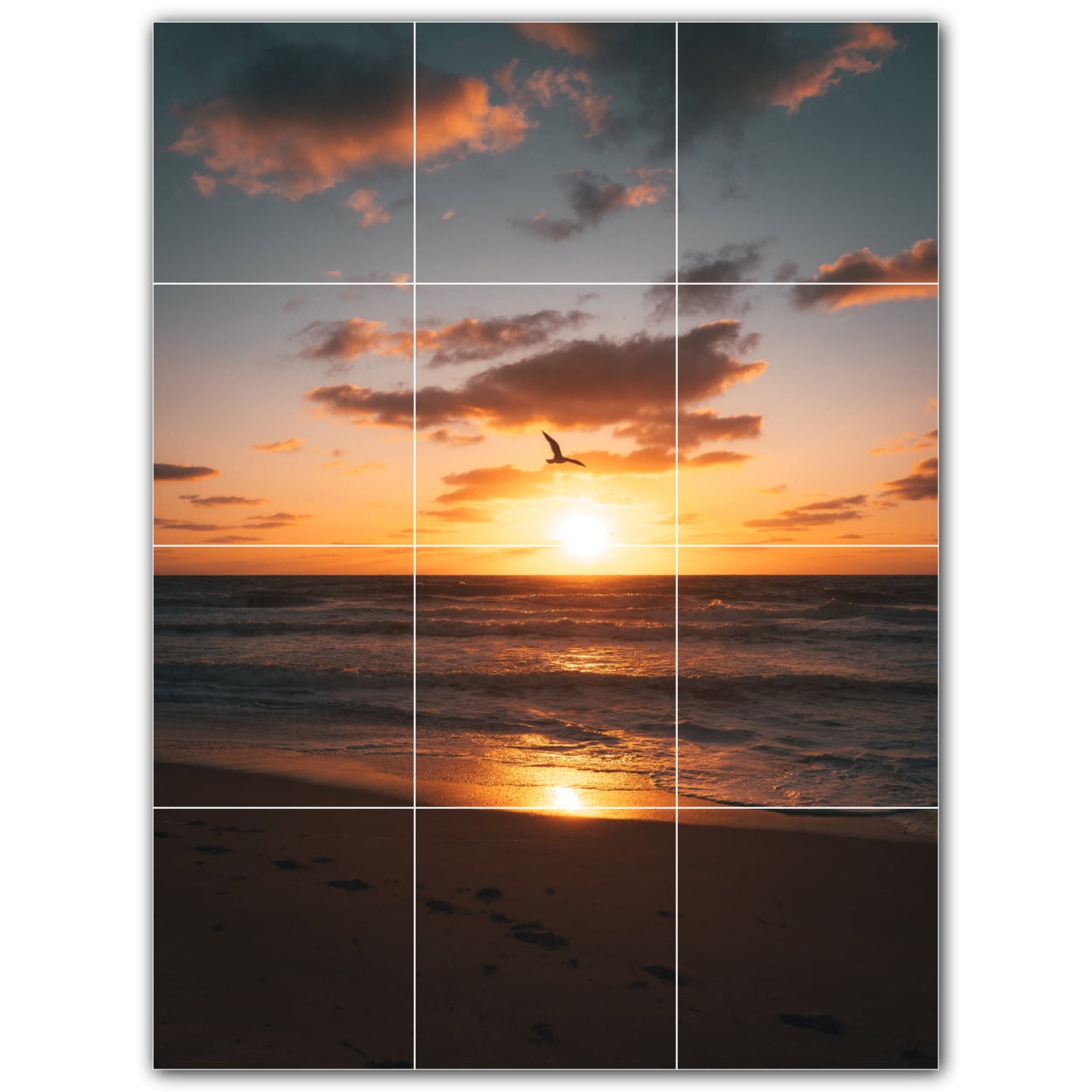 Picture-Tiles.com: Sunset Ceramic Tile Wall Mural WAL500975-34M. 18"W x ...