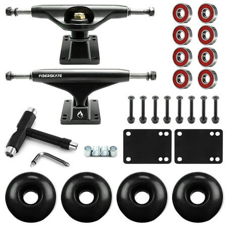 5'' Skateboard Trucks Wheels Bearings and T Wrench Set Longboard Wheel ...