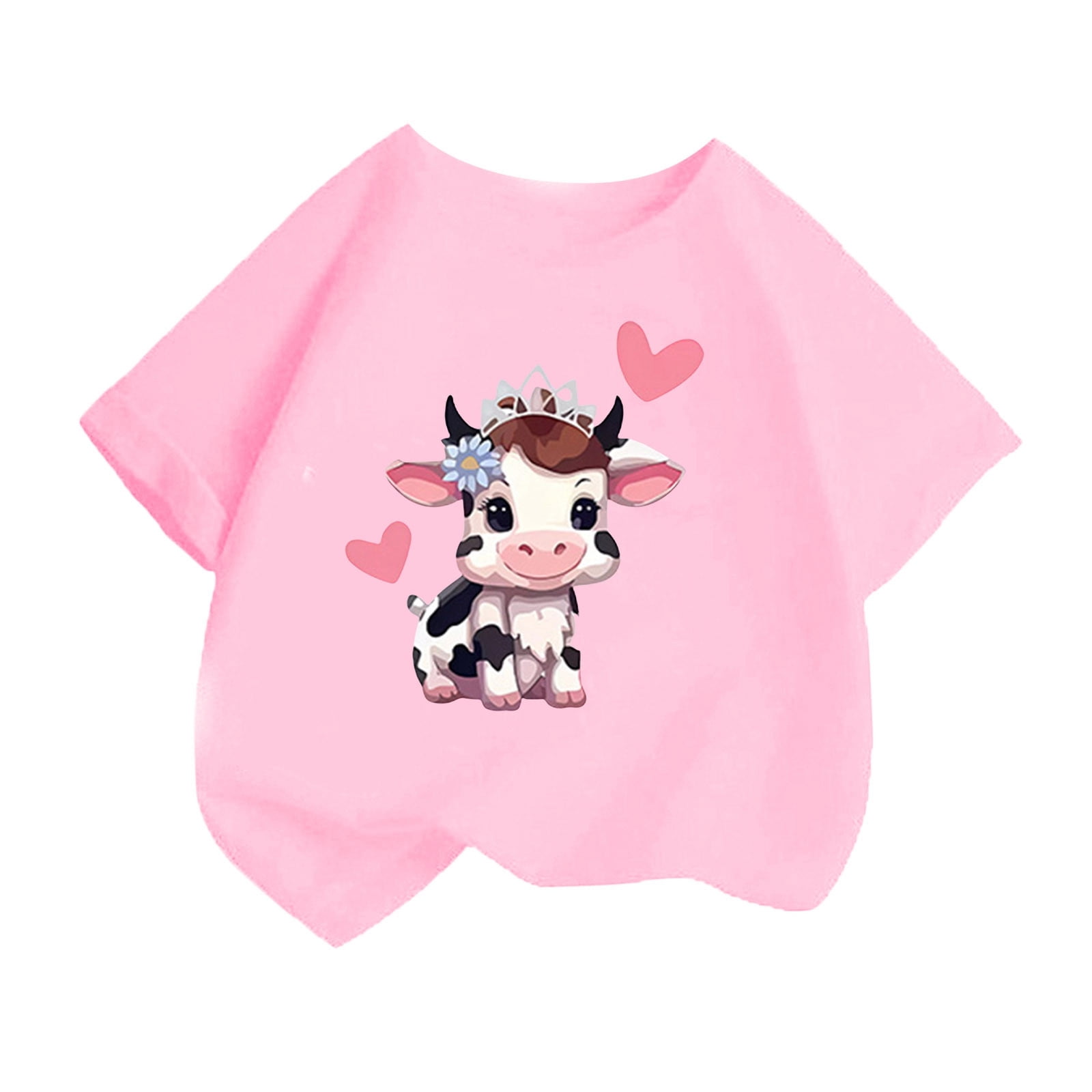 Click here for Weiyll Girls T Shirts Cute Cartoon Cow Printed Sho... prices