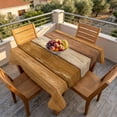 Country Retro Wood Board Table Cloth 54x54in, Waterproof Square ...