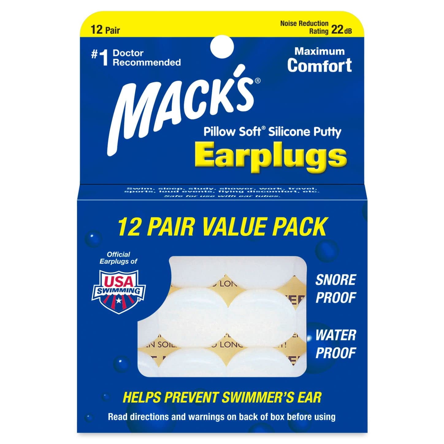 Click here for Unbranded Macks Pillow Soft Silicone Earplugs - 12... prices