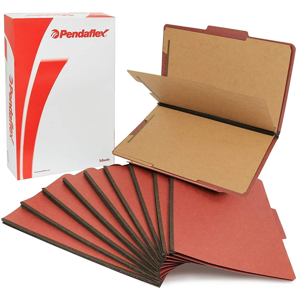 Pendaflex Classification File Folders 3 Dividers 2" Embedded Fasteners ...