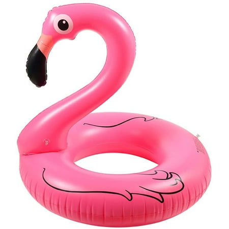 Pink Flamingo Float with Drink Holder and Patch Kit Jumbo Inflatable ...