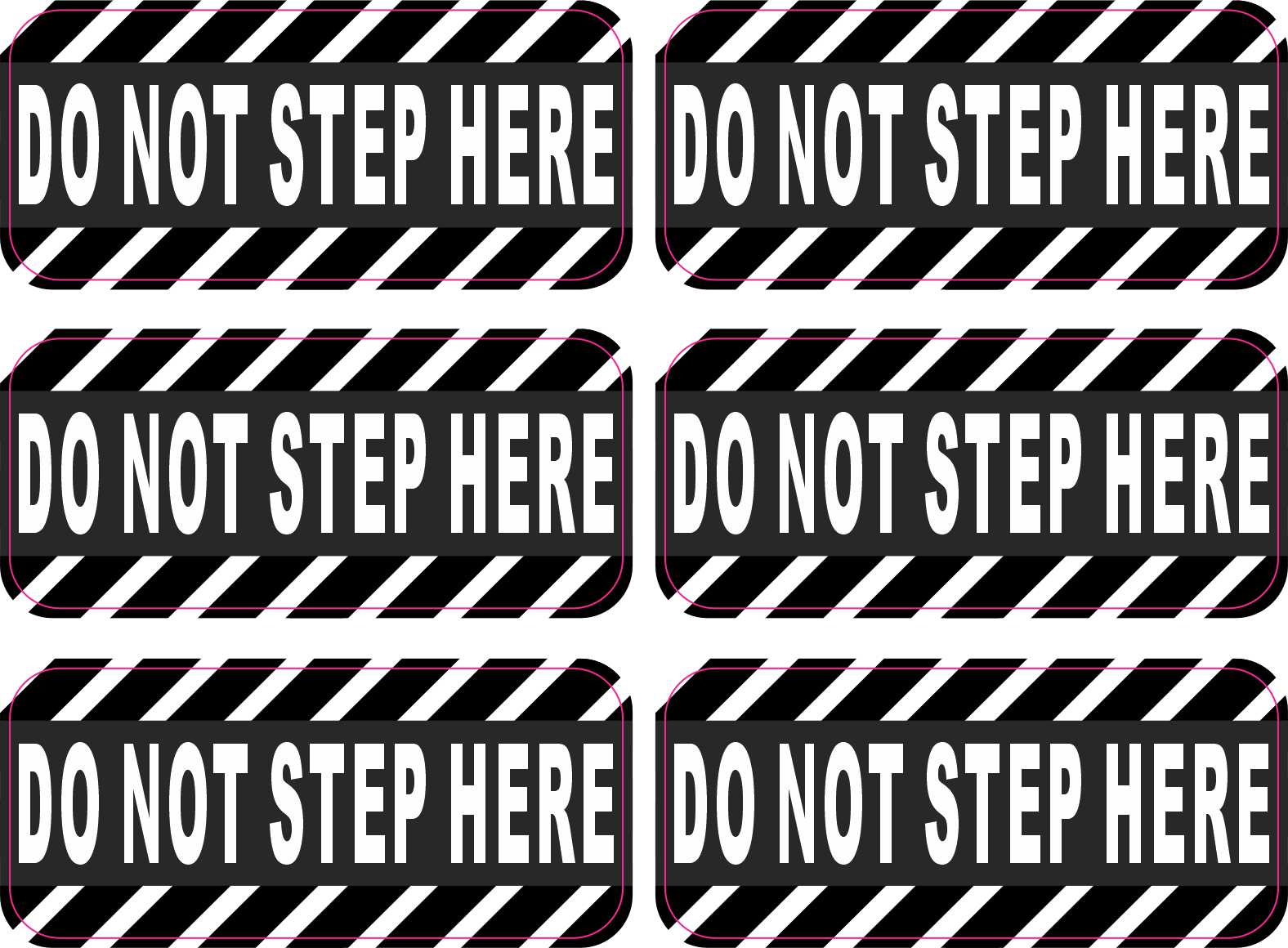 StickerTalk Do Not Step Here Vinyl Stickers, 1 sheet of 6 stickers, 2.5 ...