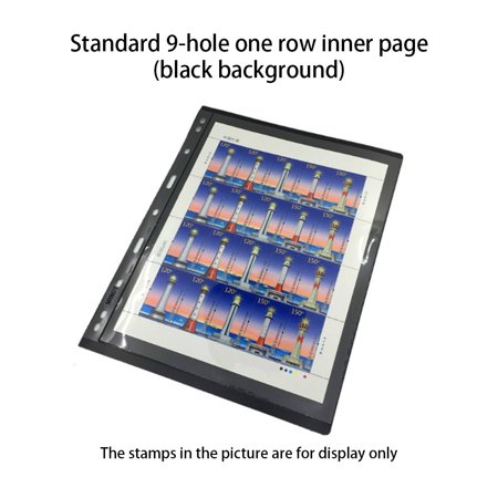 PVC Stamp Binder Page with Binding Sheets Holes Paper Money Photo Book ...