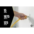 Yellow Jacket 2882 12/3 Heavy-Duty Contractor Extension Cord, 2 ft, 3 ...