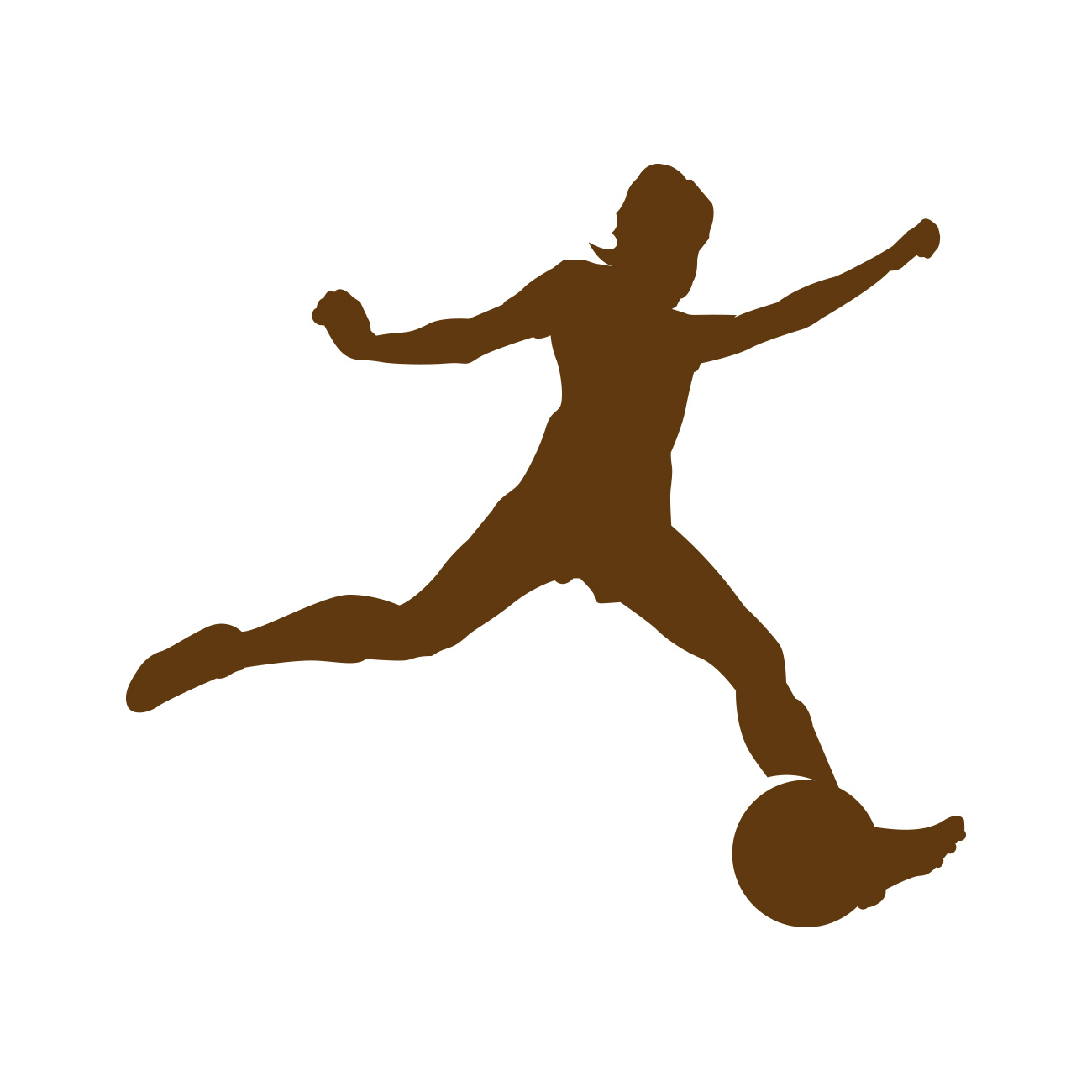 Womans Soccer Player Sticker Decal Die Cut - Self Adhesive Vinyl ...