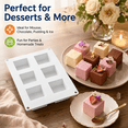 8-Cavity Cube Silicone Mold for Baking, 3D Square Silicone Mold for ...