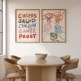 Cheers Printable Set Of 2, Colorful Kitchen Prints, Bar Cart Glasses ...