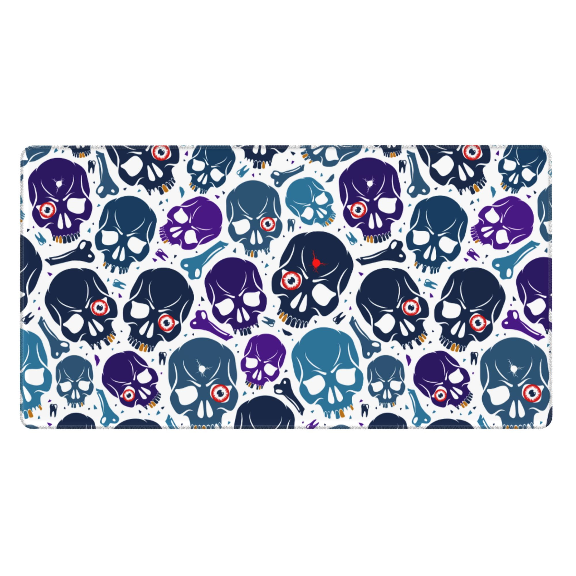 ZICANCN Gaming Mouse Pad, Crazy Blue Skeletons Skulls Large Mouse Mat ...