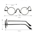 40mm Creative Small Round Black Reading Glasses 2.00 Presbyopic Glasses ...