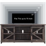 OKD Farmhouse TV Stand for 75'' Screen, Industrial Entertainment Center ...