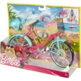 Barbie's Rider Doll Ride Toy - Barbie Bicycle with Basket of Flowers ...