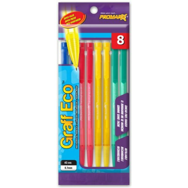 Promarx Graf Eco Mechanical Pencils, Assorted Colored Barrels, 0.7 mm ...