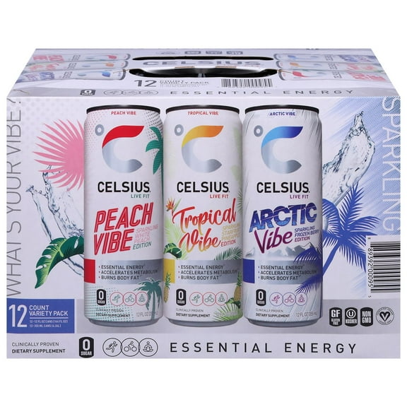 CELSIUS | Sparkling Fitness Drink - Zero Sugar; Sweetened with Stevia ...