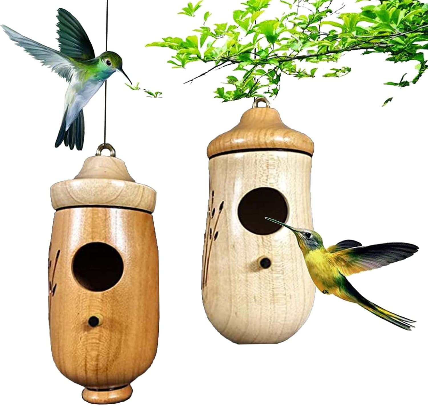 Hummingbird House - 2022 New Wooden Hummingbird House for Outside ...