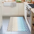 Area Rug 2x3ft, Blue Gradient Ripple Zigzag Chevron Washable Rugs for ...