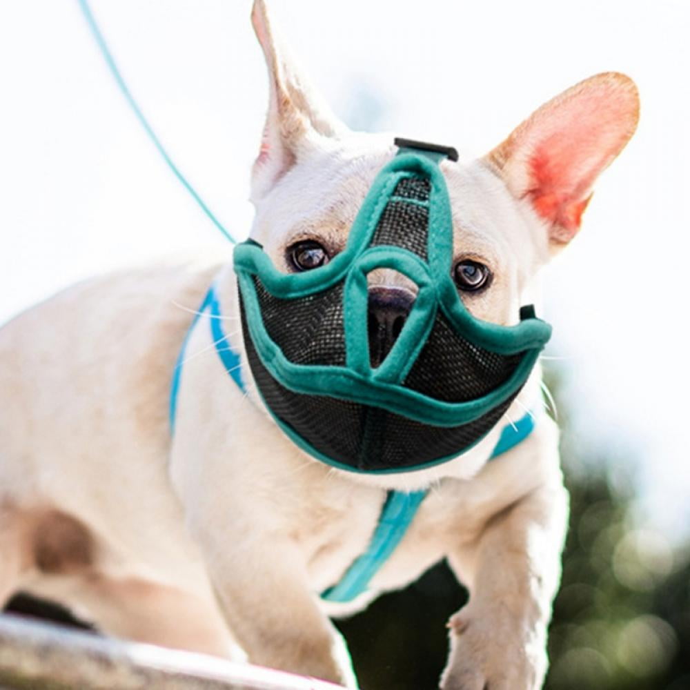Short Snout Dog Muzzles - Full Breathable Mesh Mask - Adjustable for ...