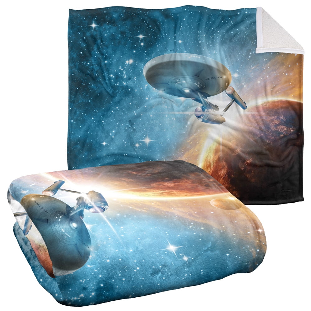 Star Trek Blanket, 50"x60", Final Frontier Silky Touch Sherpa Back ...
