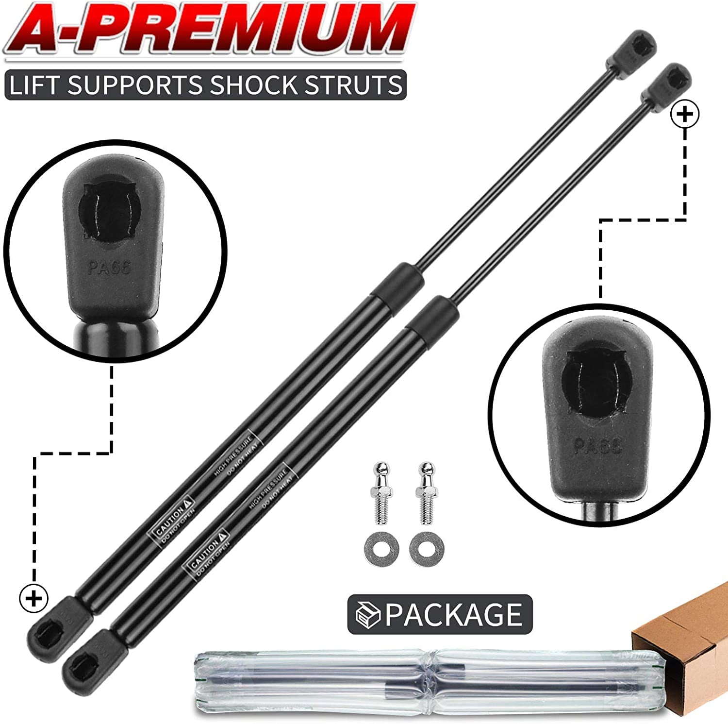 A-Premium 16 inch 28lb/125N Universal Lift Supports Gas Spring Shock ...