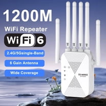 Ourlife 1200Mbps Dual-Band WiFi Repeater with 6 External Antennas, US ...