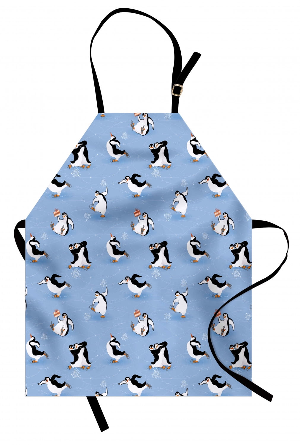 Cartoon Animal Apron Skating Funny Penguins Fun Activity Cheerful ...