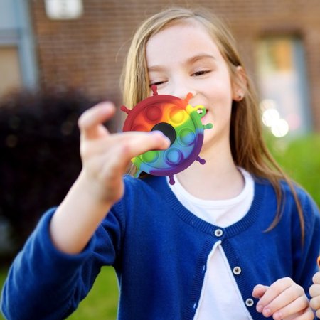 Simple Squeezing Toy Wheel and Rudder Sensory Design Bubble Keychain ...