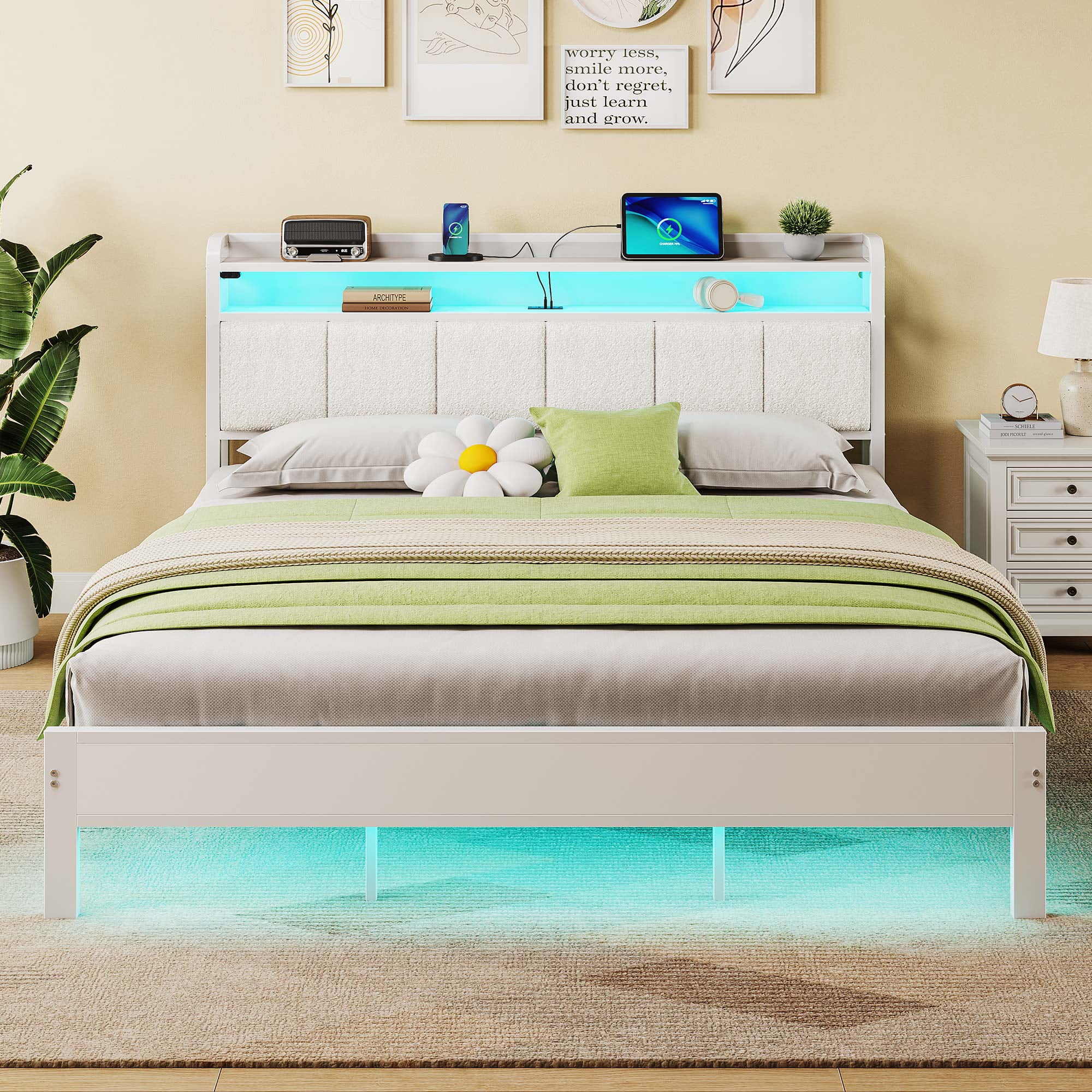 Click here for Greenstell King Size Bed Frame With Storage Headbo... prices