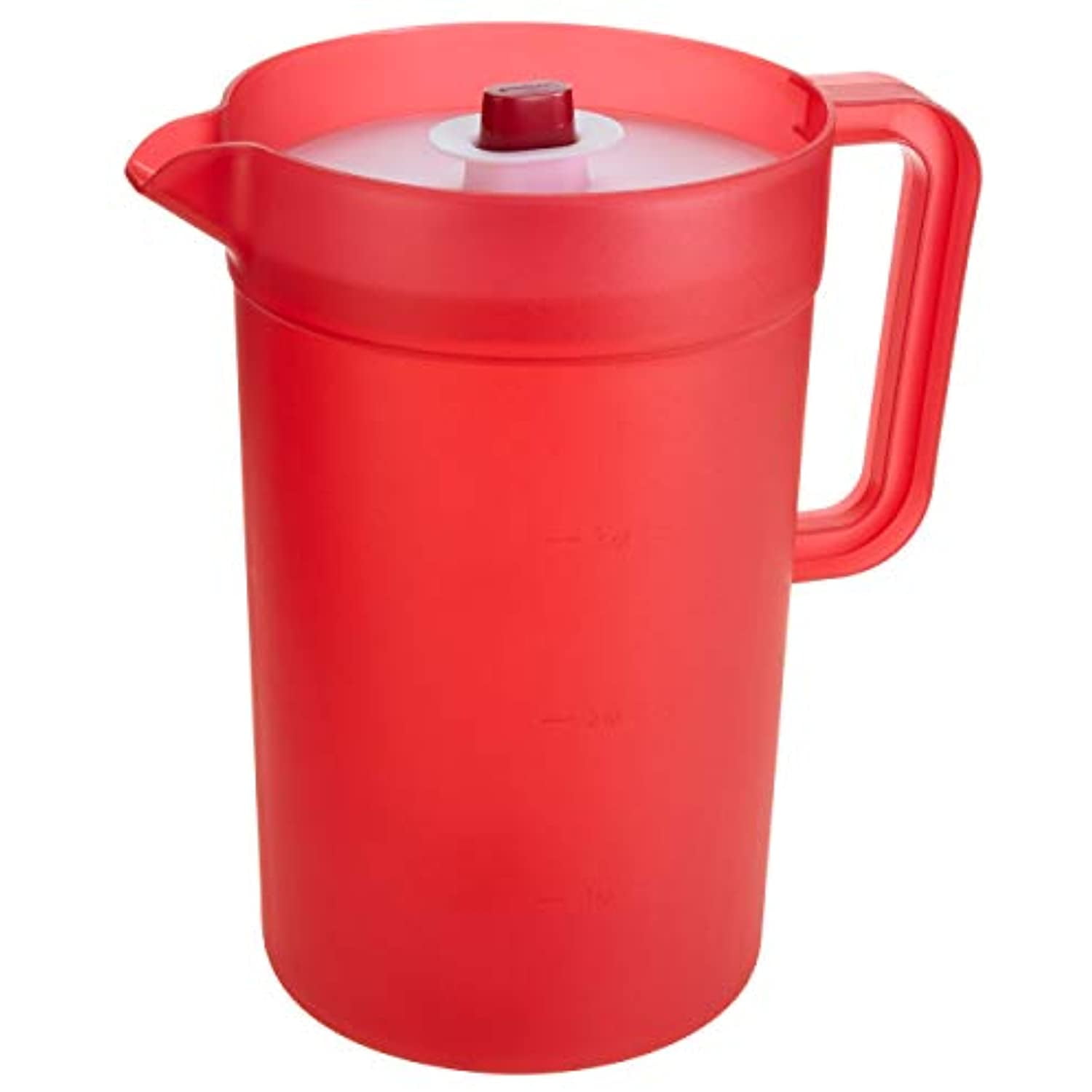 GoodCook 1-Gallon Plastic Airtight Pitcher with Vacuum Seal Lid, Red ...