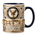 America 250th Anniversary Accent Mug, 1776-2026 Patriotic Coffee Cup ...