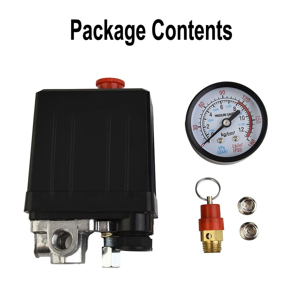 Cogfs 175psi 4 Port Air Compressor Pressure Switch Manifold Regulator ...