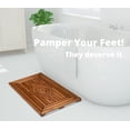 Designer Teak Shower Mat, Waterproof, Large, 32x20x2 for Bathroom, Pool ...