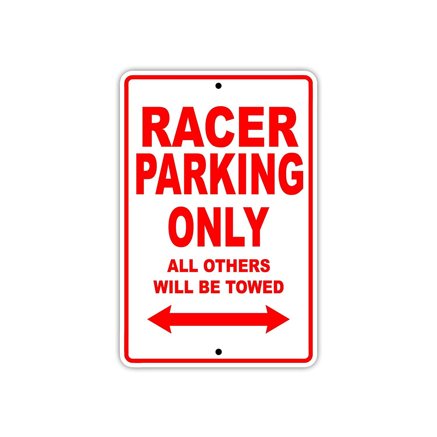 Racer Car Nascar Parking Only Gift Decor Novelty Garage Metal Aluminum ...