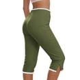BiZtdJrK Capris Pajama Pants for Women Lace Trim Side Slit Elastic ...