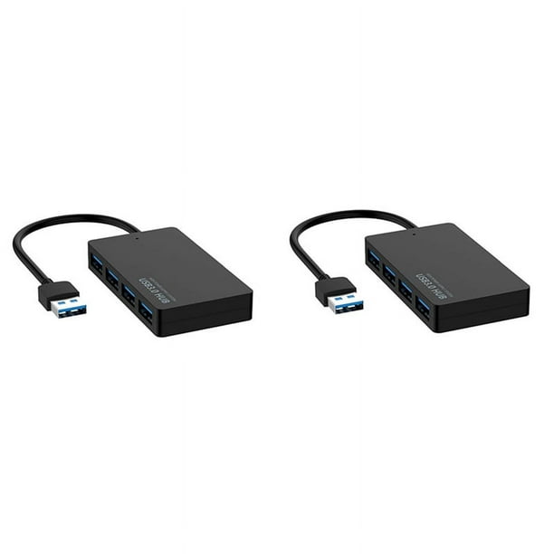 2X 5Gbps de Alta Velocidad USB 3.0 Hub 4 Puertos Adaptador Divisor USB para PC Fuente de ...