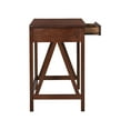 Linon Rustic Office Study Table with Drawer, Versatile Writing Desk ...
