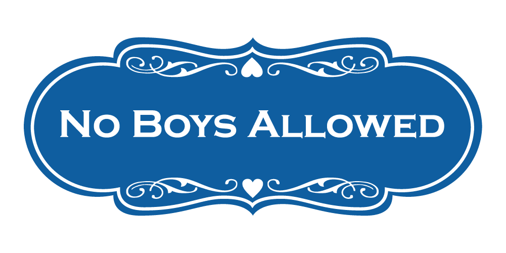 Designer No Boys Allowed Sign (Blue) - Large - Walmart.com