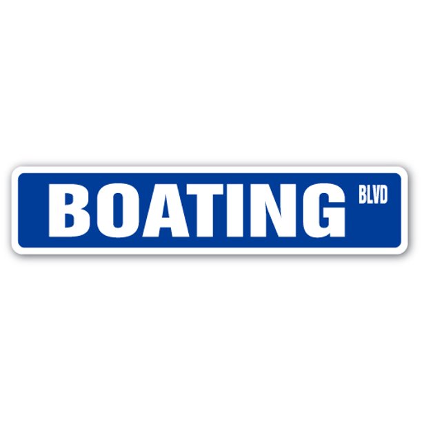 BOATING Aluminum Street Sign speed motorboat sailboat row boat | Indoor ...