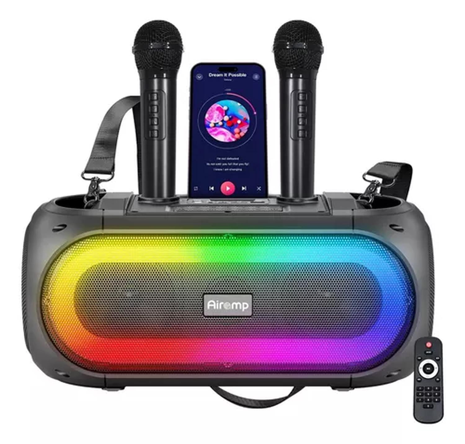 Bafle Amplificador Subwoofer Bocina Microfono Bluetooth negro Mediana ...