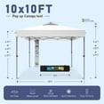 Summit Living 10x10ft White Pop-Up Canopy Tent with Straight Legs ...