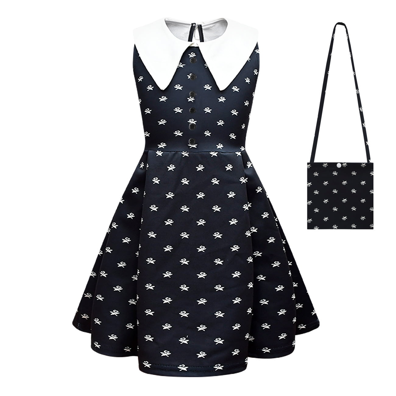 Click here for Hawee Girls Wednesday Addams Costume Dress Kids Fa... prices