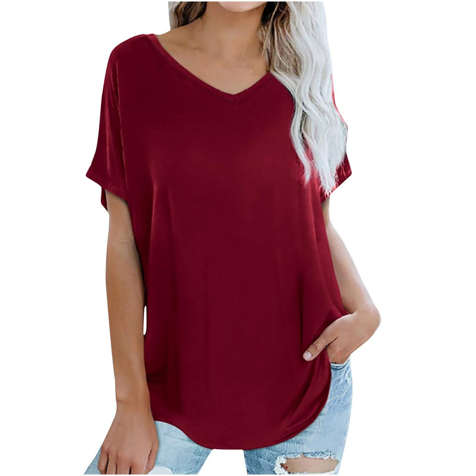 Click here for Topllc Womens Petal Sleeve Tops V Neck Short Sleev... prices